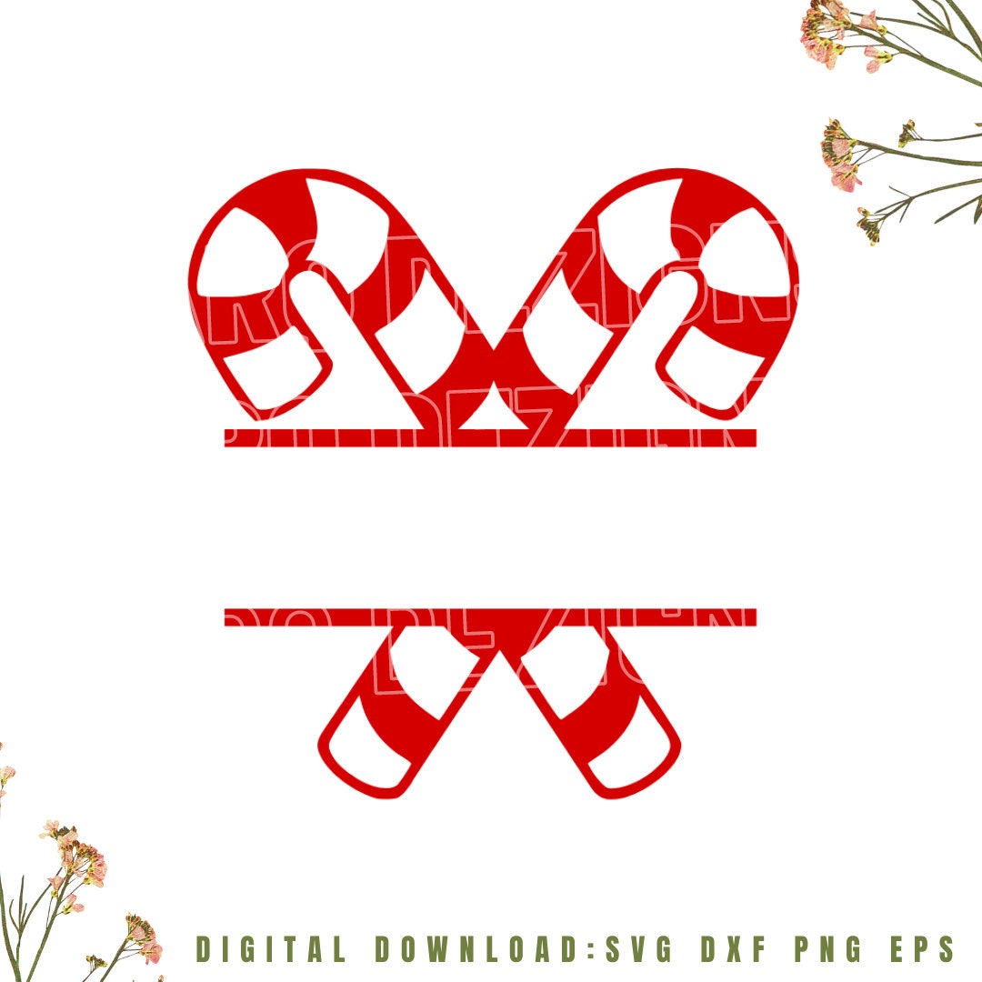 Candy Cane SVG, Candy Canes Bundle, Candy Cane With Bow, Christmas SVG ...