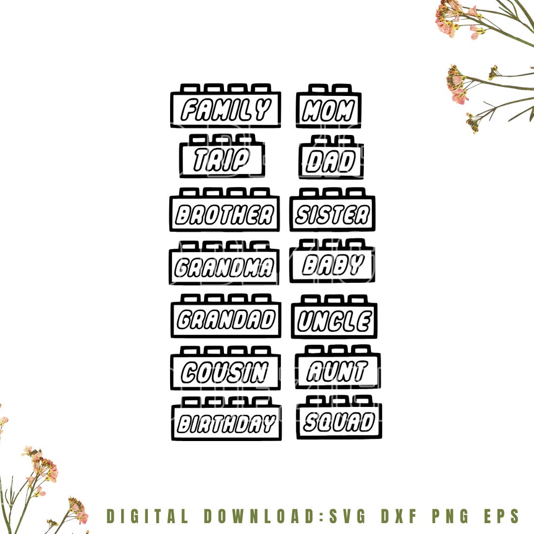 Bricks Trip SVG, Editable Bricks SVG | Building Blocks Svg | Individual ...