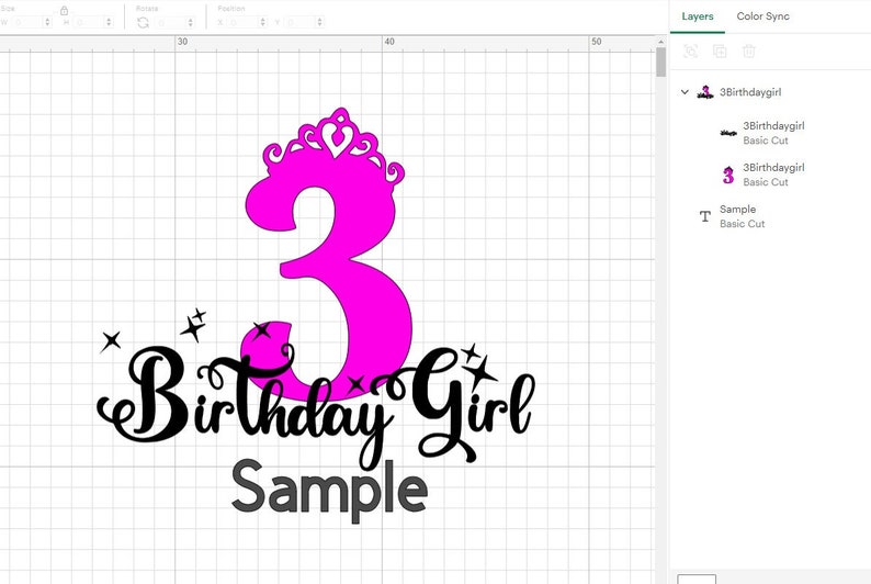 Princess 3rd Birthday SVG, 3 Years Old Birthday Girl SVG, Cricut, Cut ...