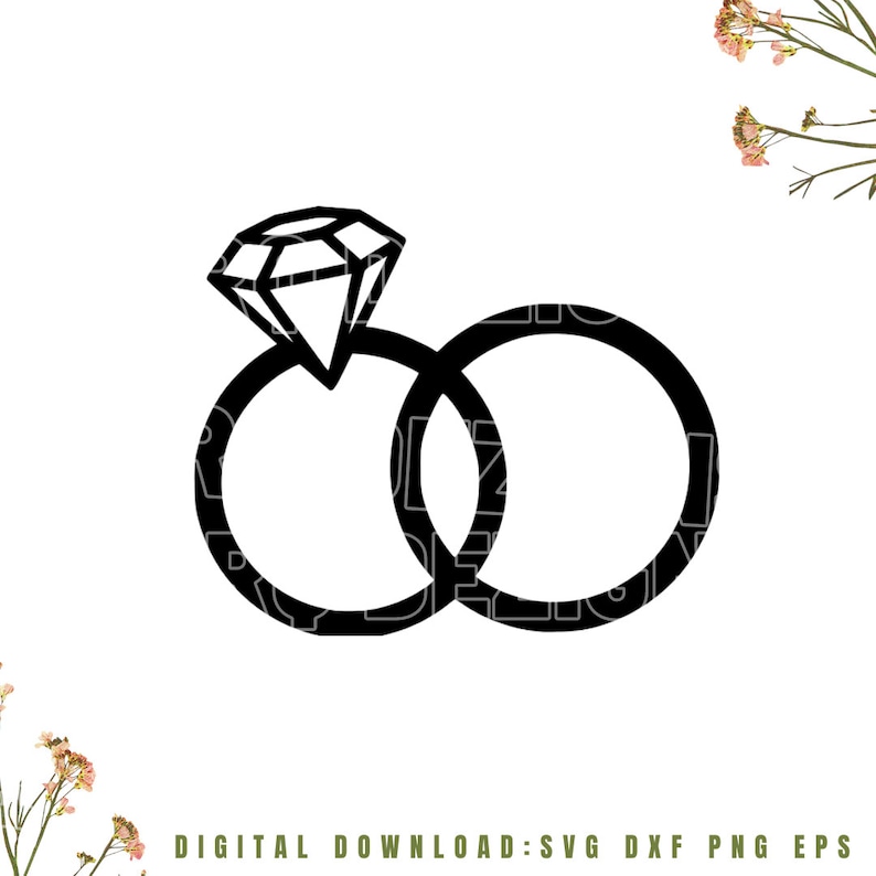 Rings SVG Diamond Ring Svg Cricut Silhouette Digital - Etsy