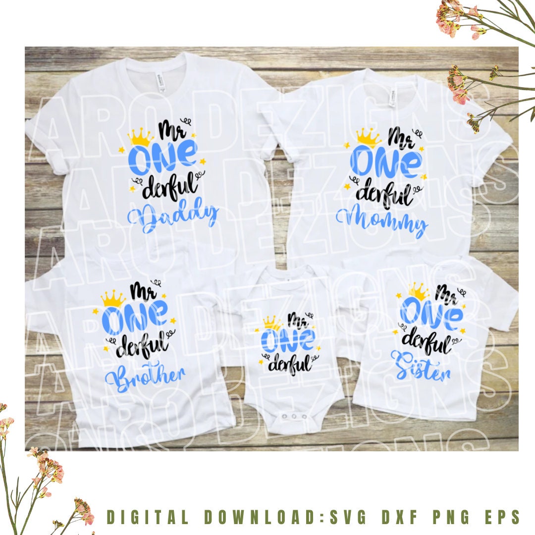 Mr One Derful Svg, First Birthday Svg, Boy Birthday Svg,1st Birthday ...