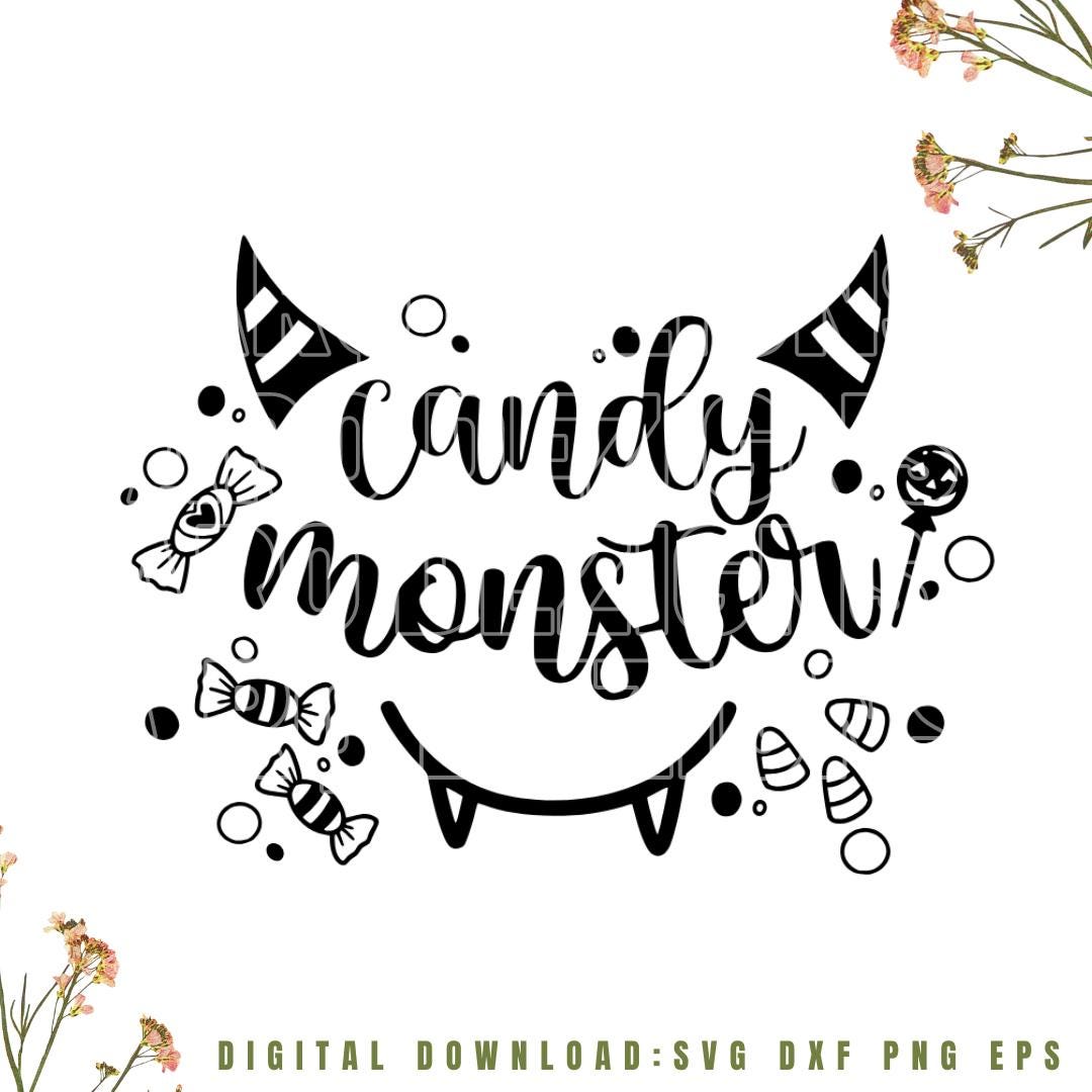 Candy Monster Svg , Kids Halloween Svg, Halloween Shirt Svg, Halloween ...