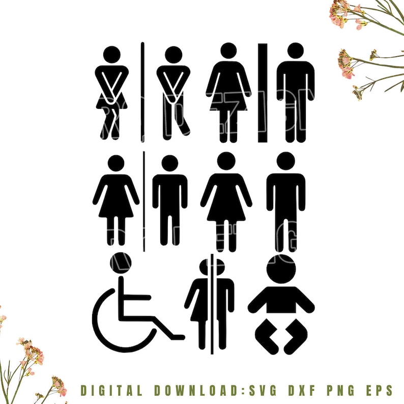 Restroom SVG, Toilet Sign Svg, Public Sign Svg,bathroom Png,toilet Svg ...