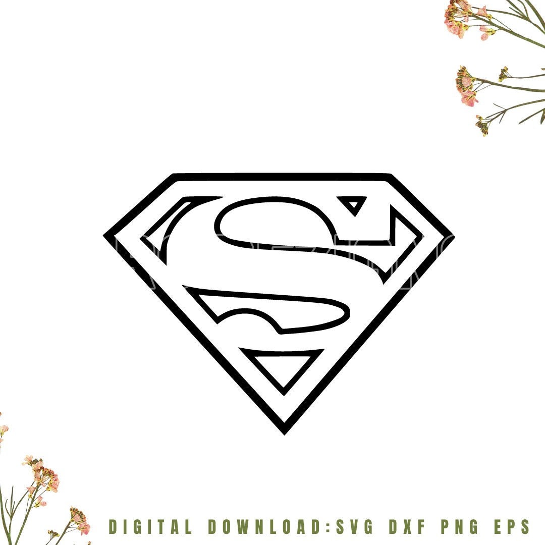 DIGITAL CLIPART: Svg Dxf Eps Png Super Man Logo Superhero - Etsy