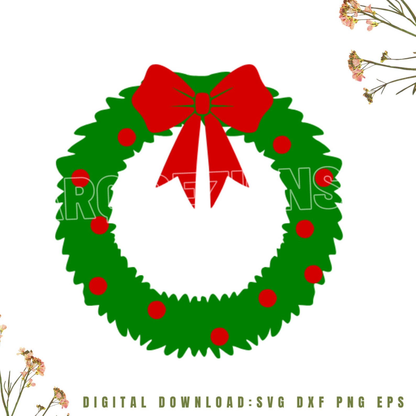 Christmas SVG, Wreath SVG, Holly Wreath Svg, Christmas Decor, Cricut ...
