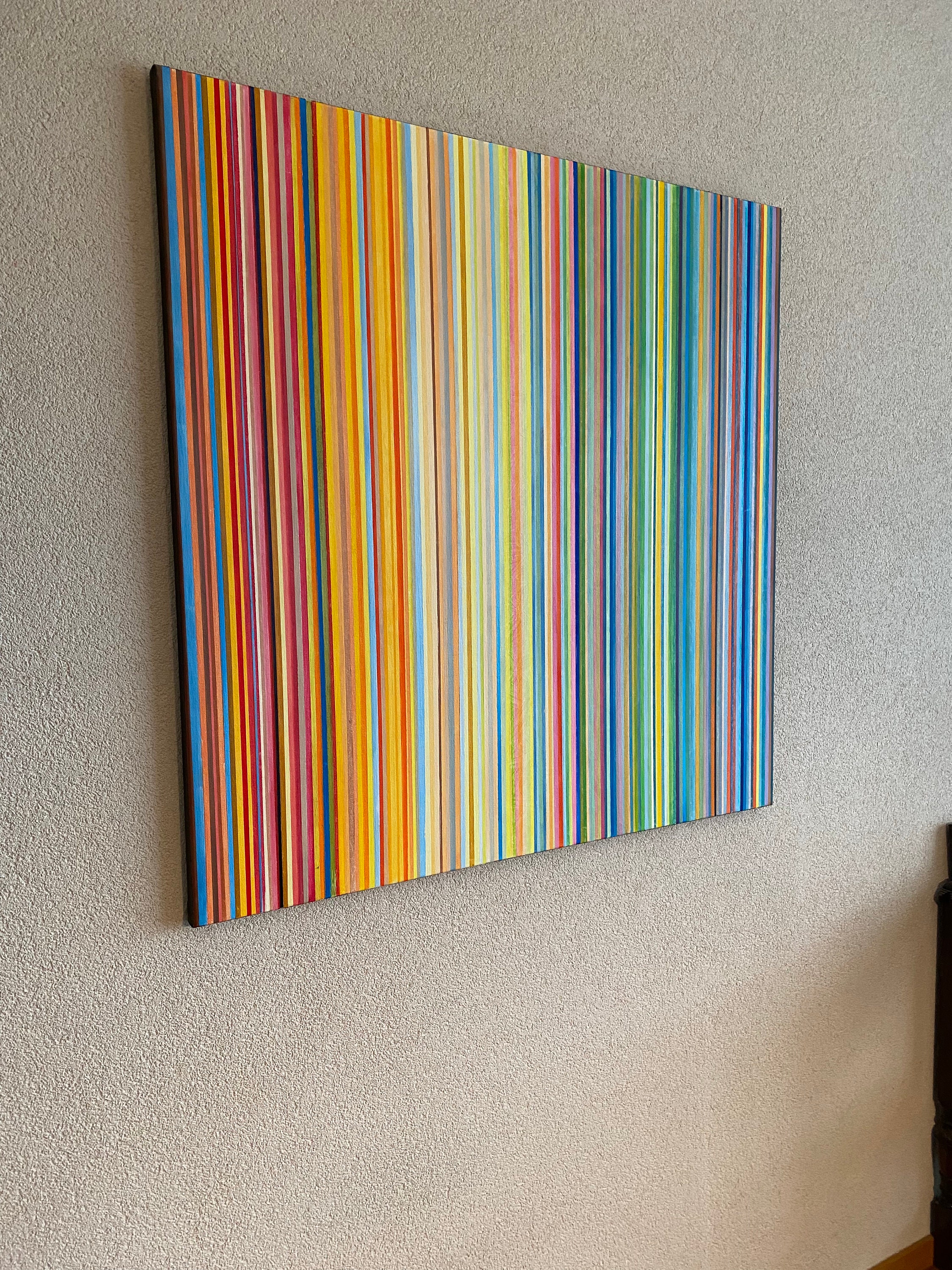 Painting Abstract Sleek Modern Line Lines Stripe Color Stripes Art to ...