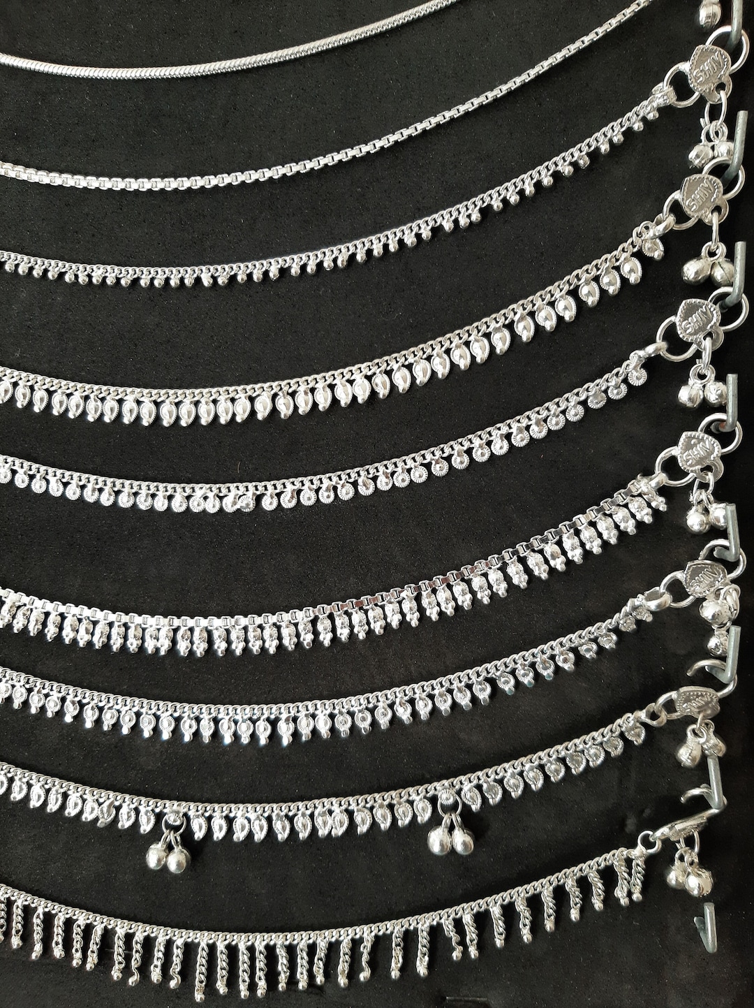 Buy Indian Silver Anklet With Bells Women Traditional Indian Ethnic ...