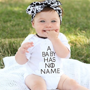 A Baby Has No Name Cute One Piece Bodysuit Pregnancy Baby - Etsy