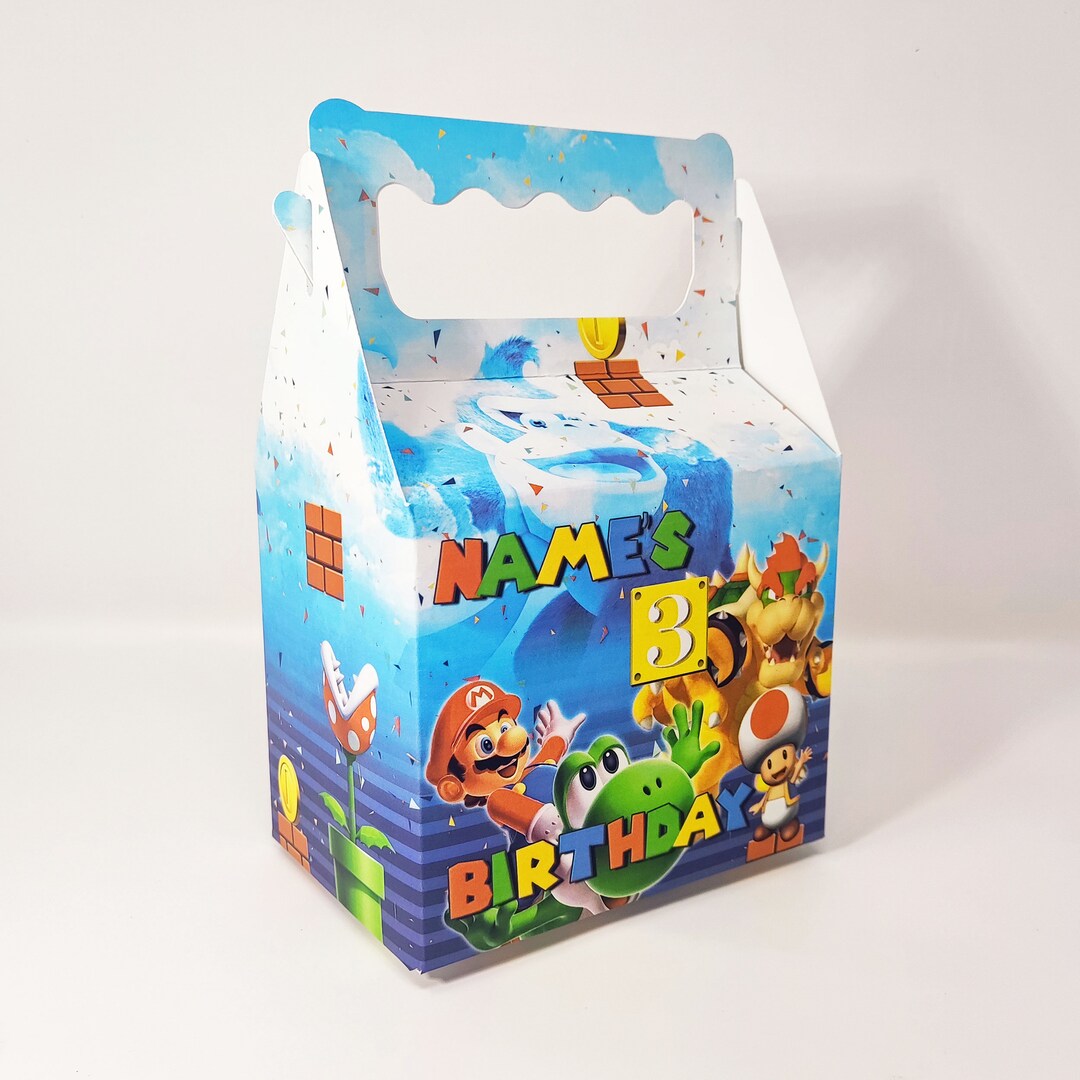 Super Mario Bros Movie Children's Kids Personalised Party Boxes Bags ...