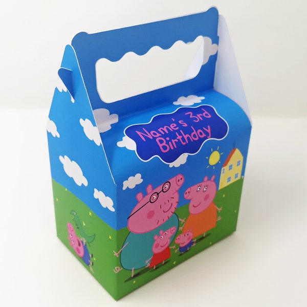 Peppa Pig Favor Box - Etsy UK