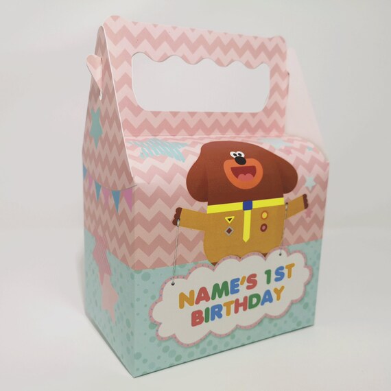 Hey Duggee Pink Children's Kids Personalised Party Boxes - Etsy
