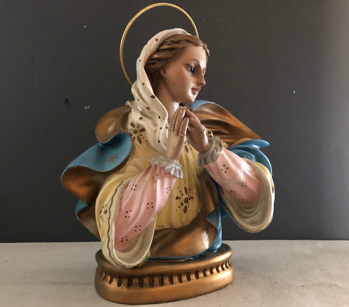 Antique Beautiful Virgin Mary Religious Statue Christian Home - Etsy