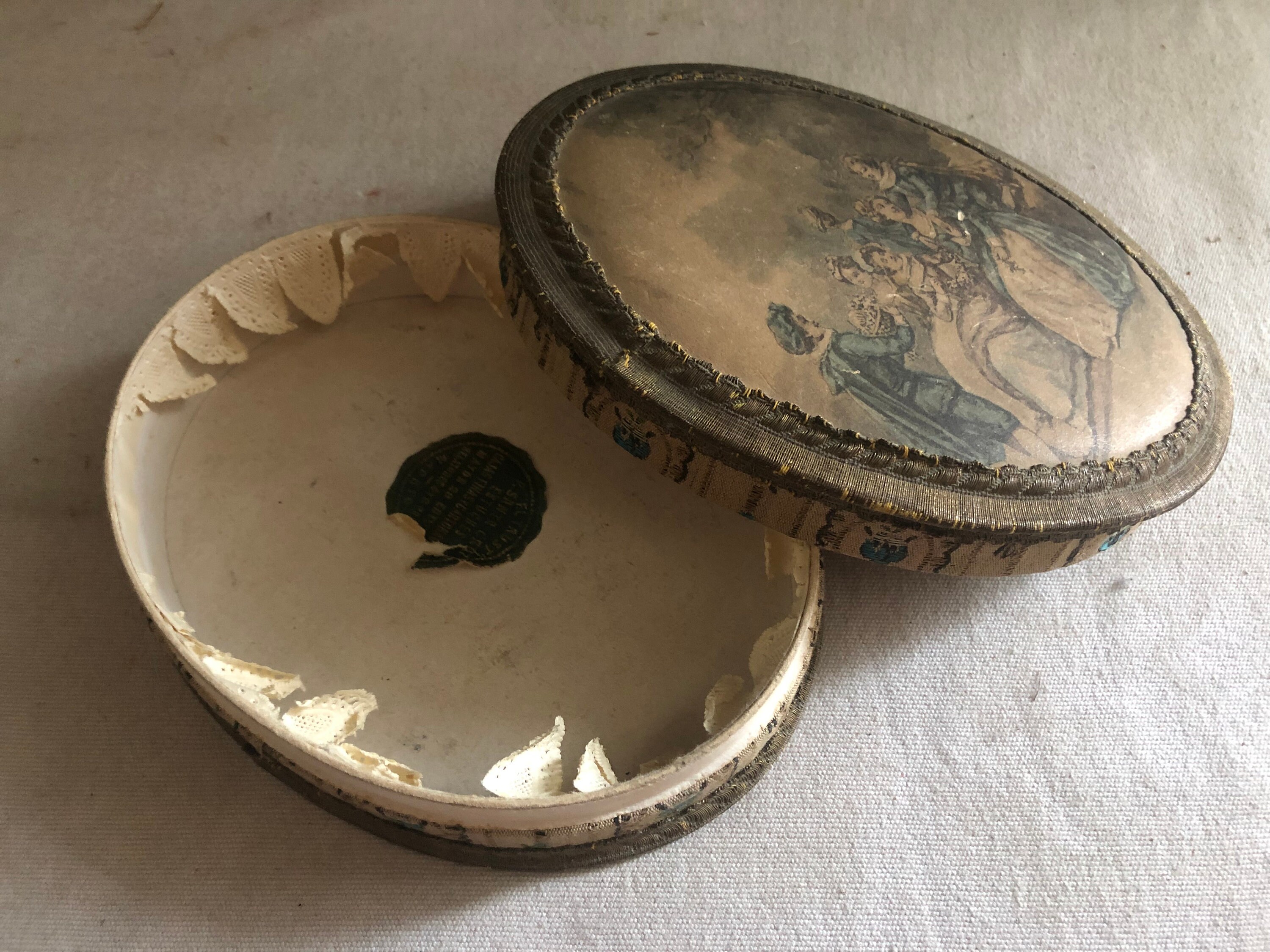 Antique Chocolate Box Antique Oval Box Antique Romantic - Etsy