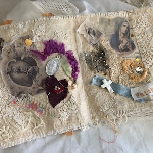 Handmade Shabby Religious Book. Flexible Fabric Religious Book ...