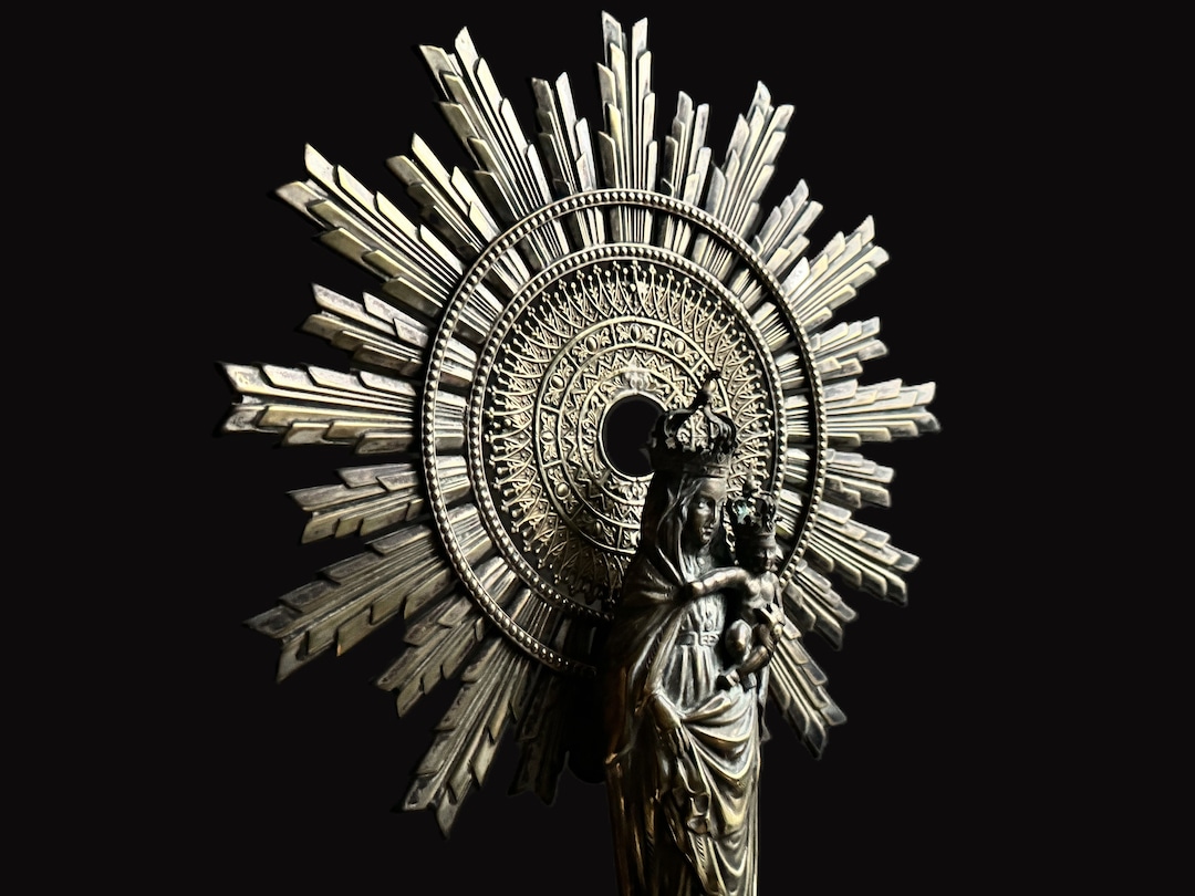 Impressive LARGE Our Lady of the Pilar Estatue, Saint James Cross ...
