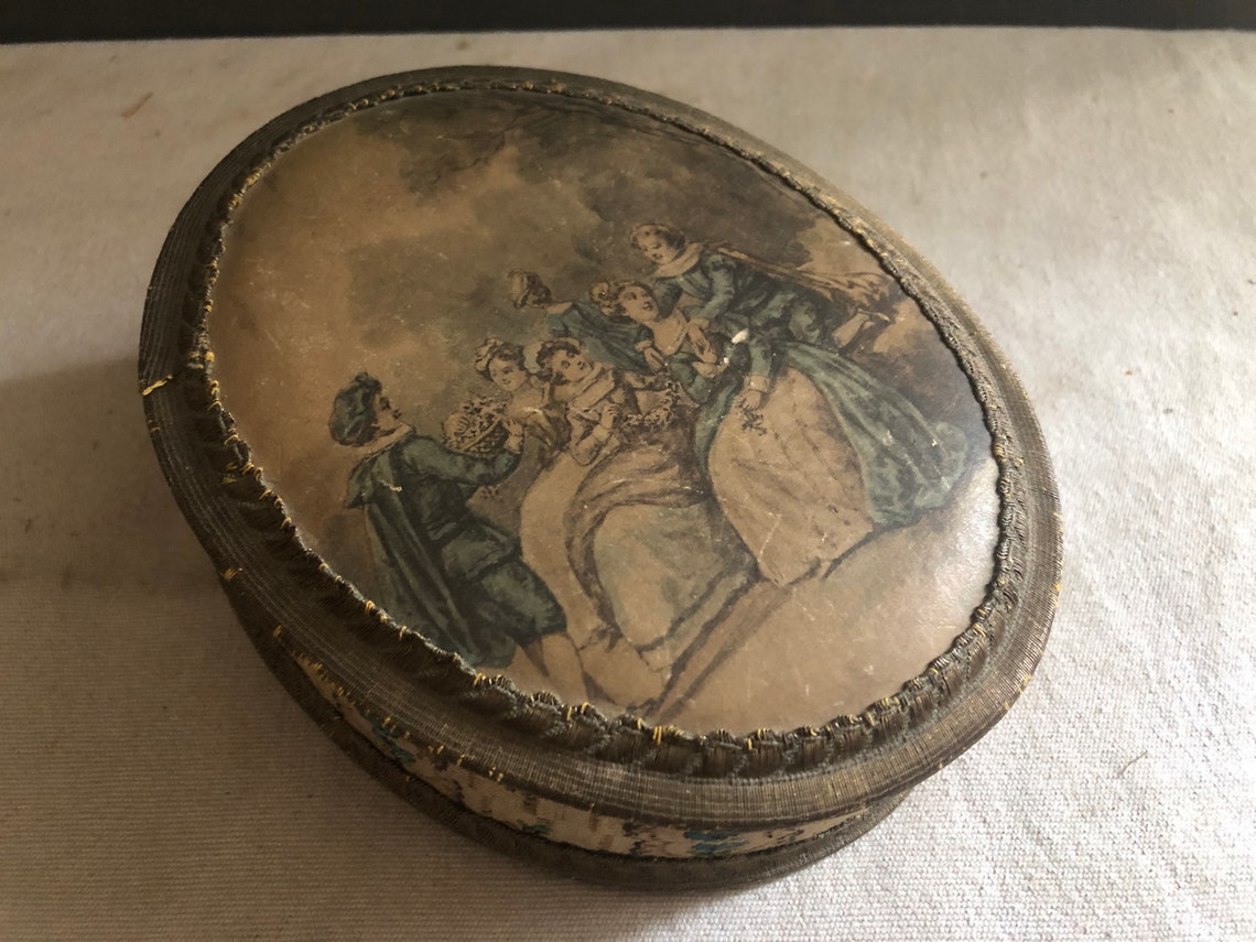 Antique Chocolate Box Antique Oval Box Antique Romantic - Etsy