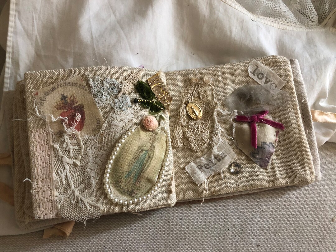 Handmade Shabby Religious Book. Flexible Fabric Religious Book ...