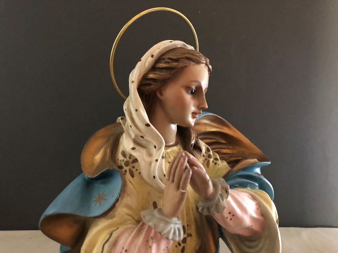 Antique Beautiful Virgin Mary Religious Statue Christian Home - Etsy