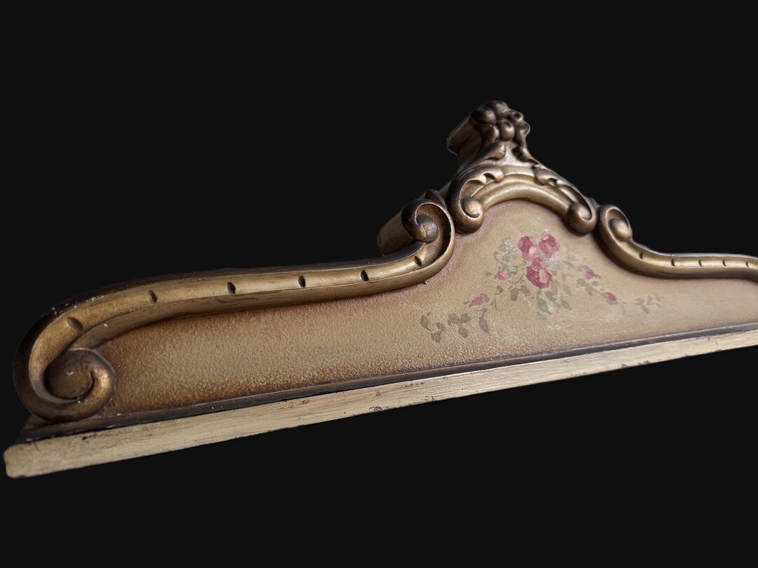 Antique Furniture Pediment/ Wood Pediment Hardware / Antique Wood ...