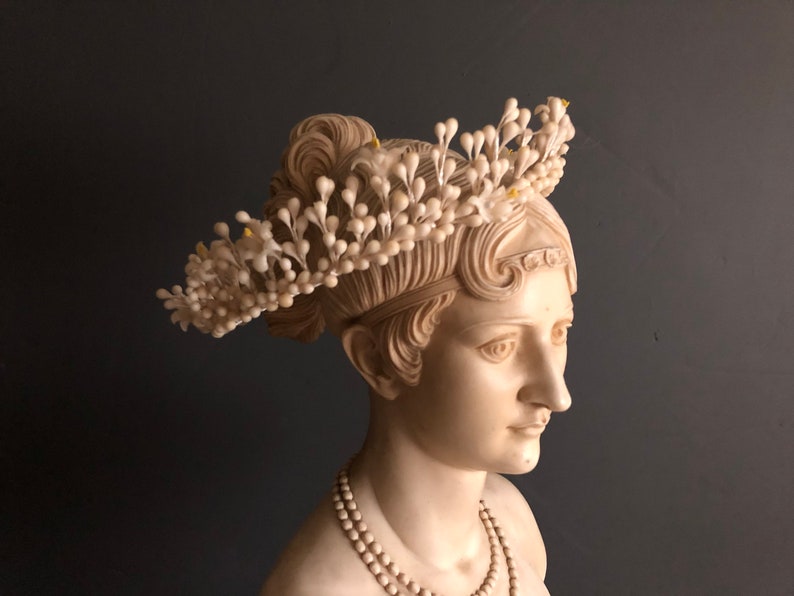 Beautiful Vintage 1900s Ivory Wax Flower Crown Wedding Crown | Etsy