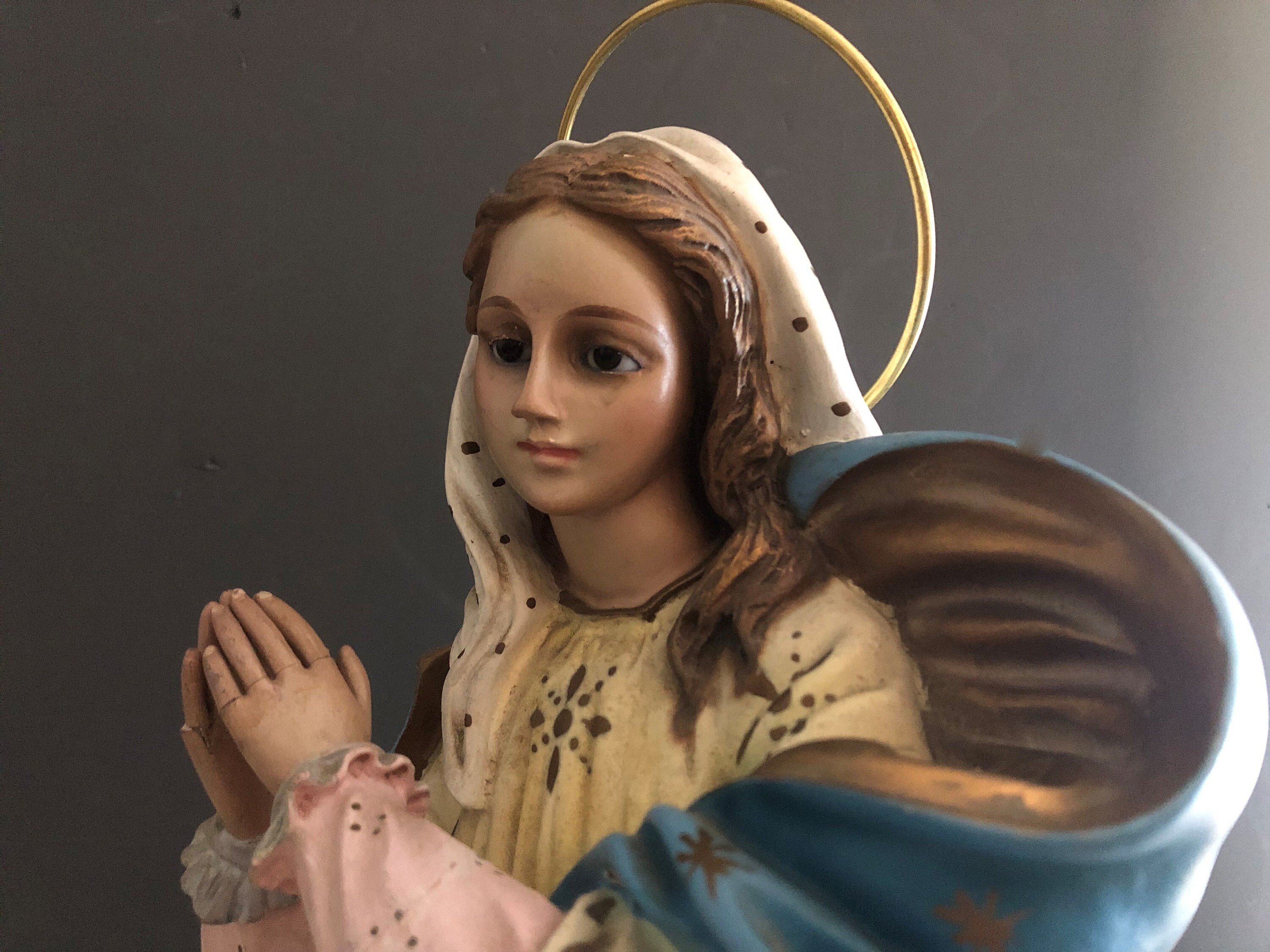 Antique Beautiful Virgin Mary Religious Statue Christian Home - Etsy