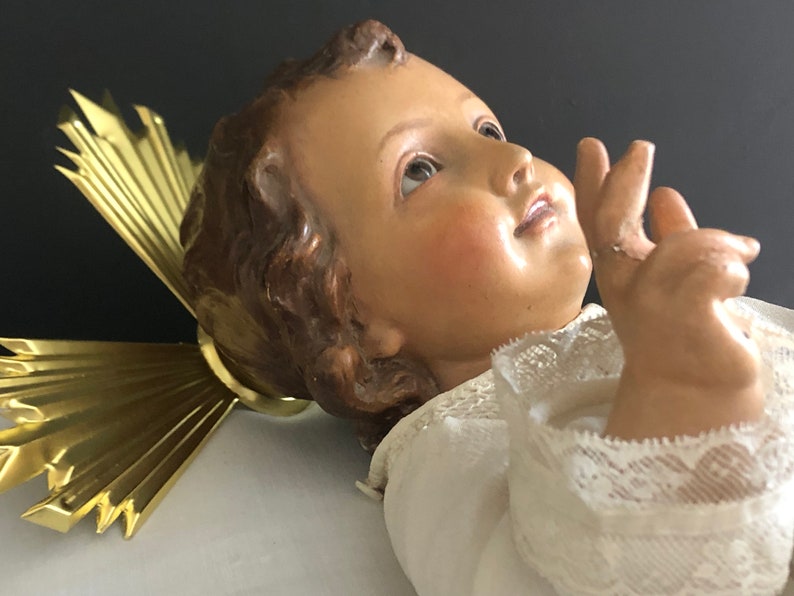 Antique Baby Infant Child Jesus/ Spanish Religious Art/ Glass - Etsy