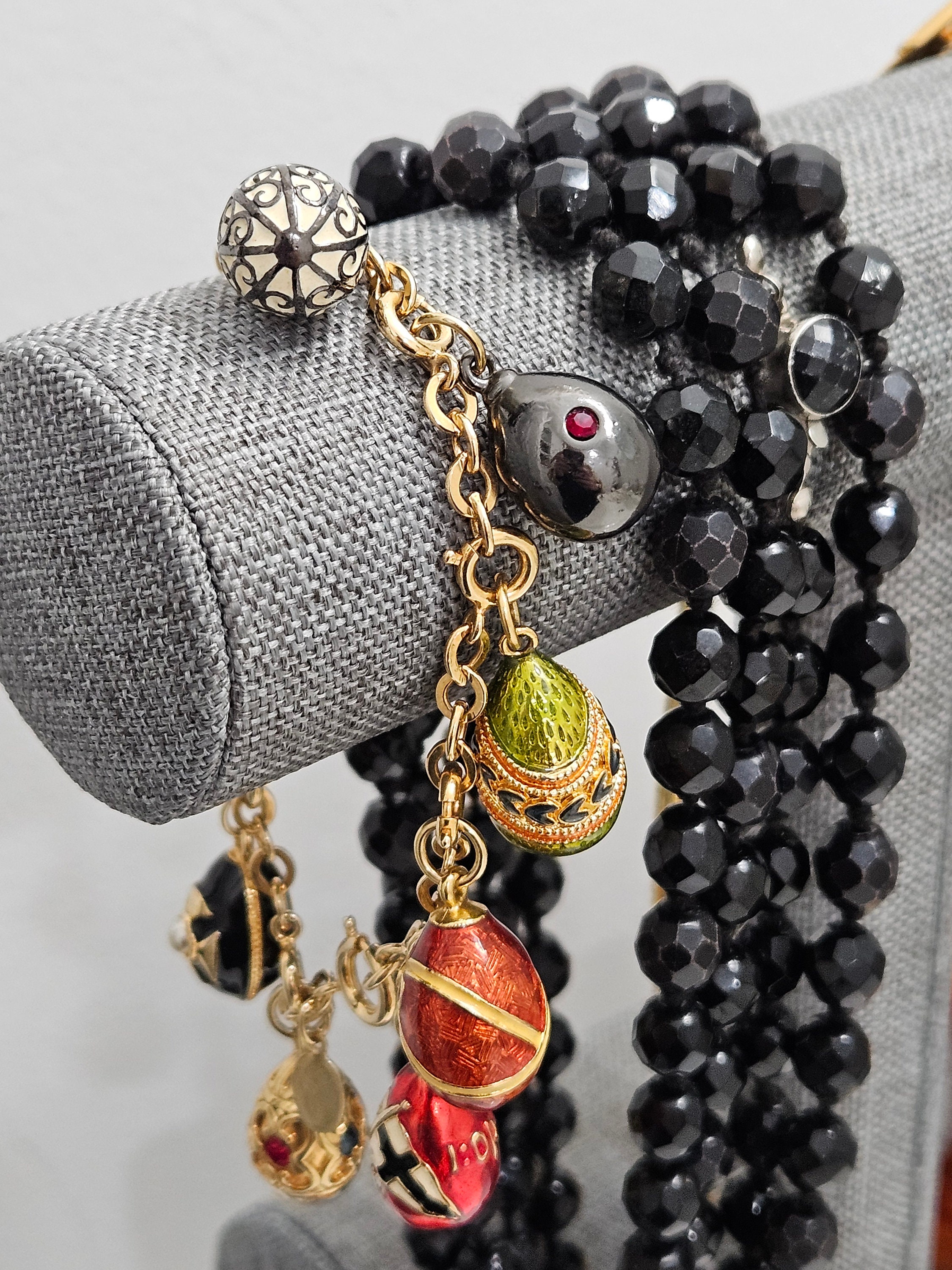 Vintage Joan Rivers Egg Charm Bracelet - Etsy