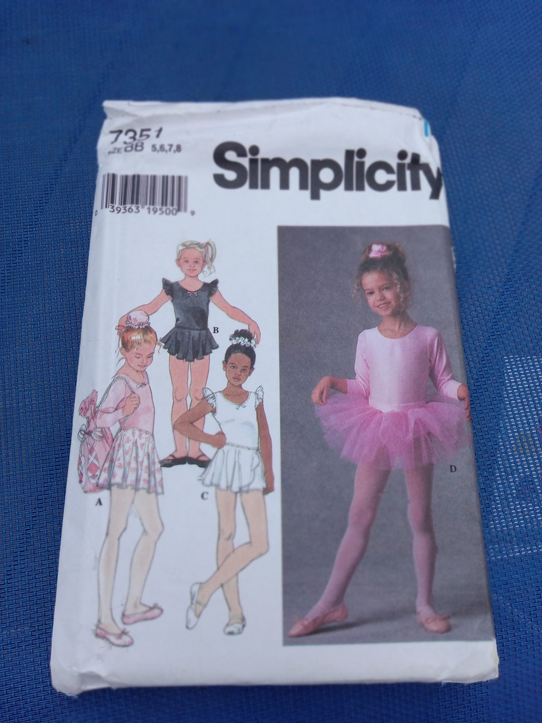 Simplicity Sewing Pattern 7351 Girl's Ballerina Ballet Tutu Leotard Skirt Size 5-8 - Etsy