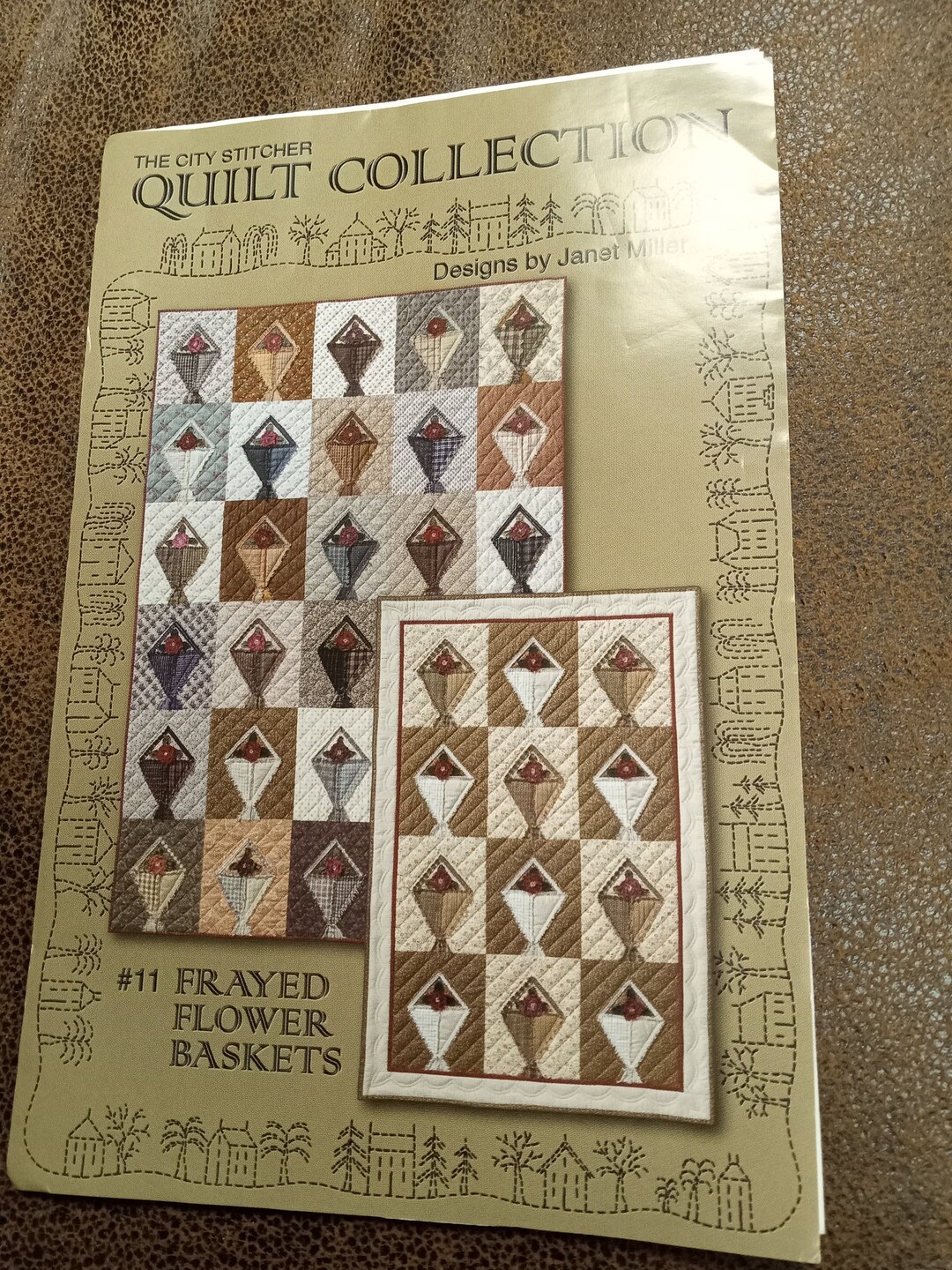 The City Stitcher Quilt Collection #11 Frayed Flower Baskets Quilt ...