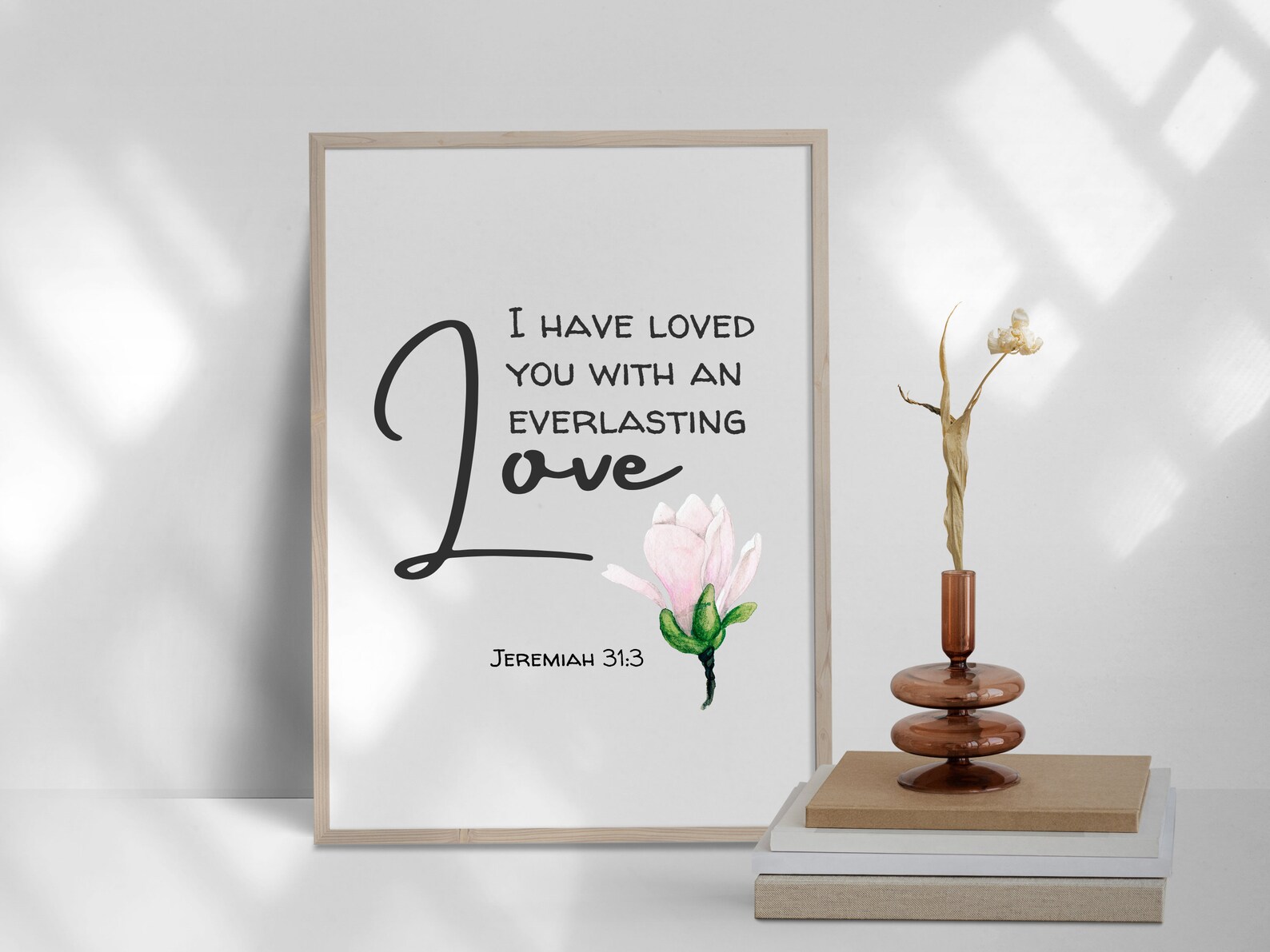 Everlasting love bible verse printable Wall Art scripture | Etsy