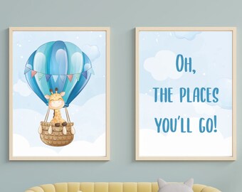 Oh the Places You'll Go Wall Art - Etsy