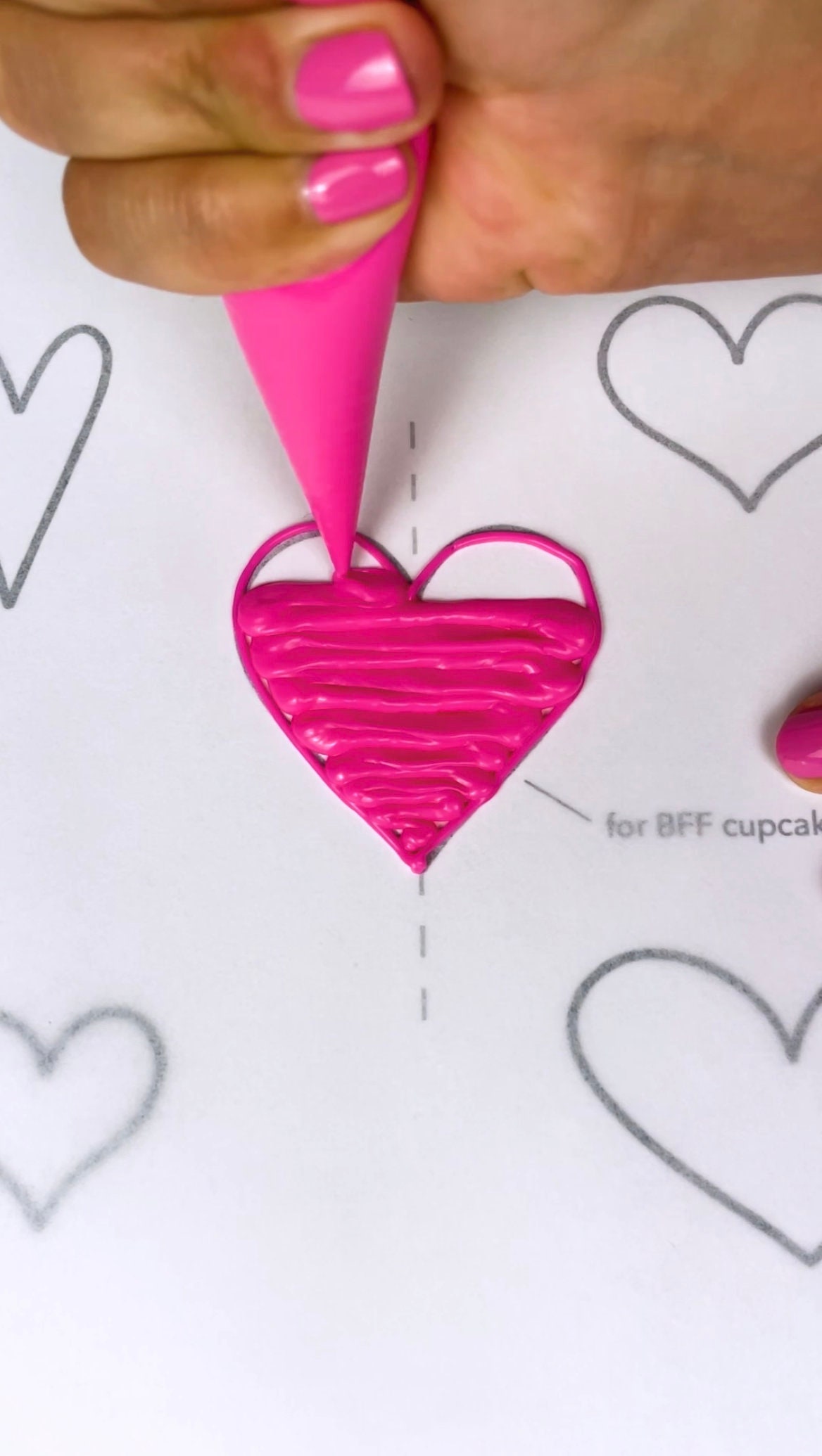 Hearts Traceable Candy Melts Template - Etsy