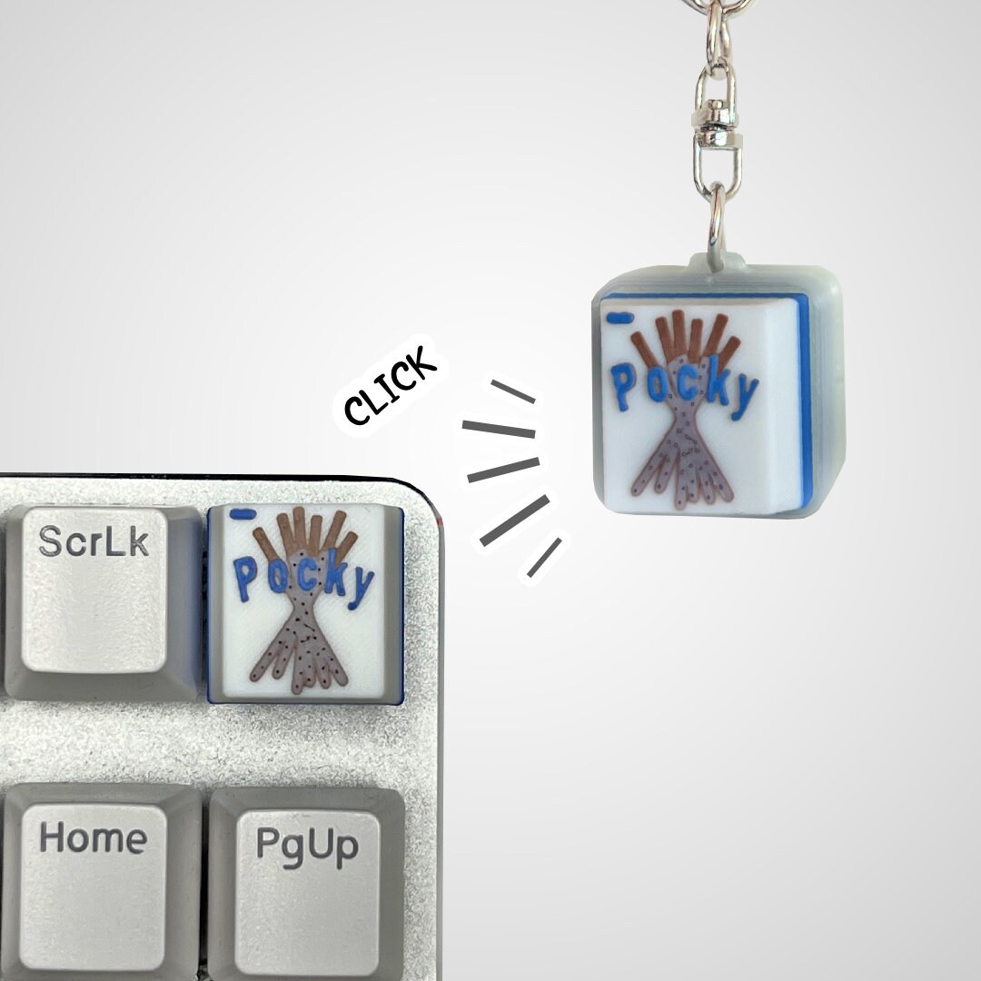 Pocky Cookies Keycap & Keychains Stress Relief Fidget Toy Foodie Keycap ...