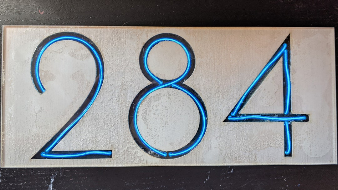 Neon Sign (house Number, Name in Lights, Etc.) - Etsy
