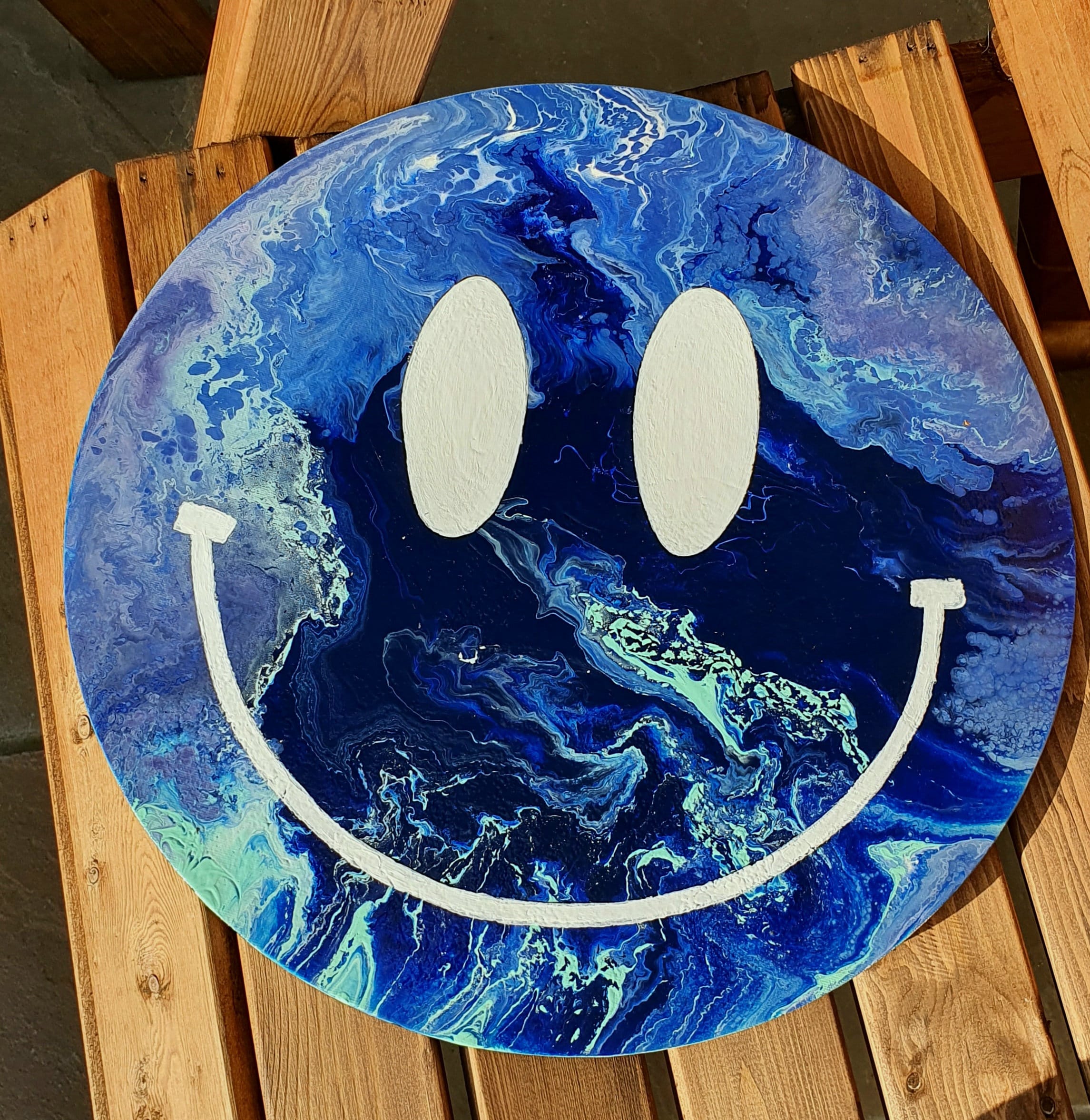 Smilie Face DJ Acid House Smiley Smile Emoji Acrylic Flow Art - Etsy