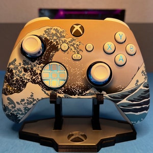 Great Wave Kanagawa - RGB LED - Custom Wireless Controller for Xbox or ...