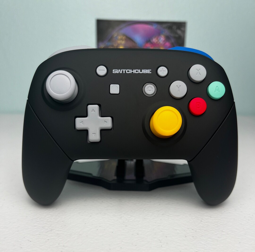Custom GC Style - Soft Touch Black - Wireless Pro Controller for the ...
