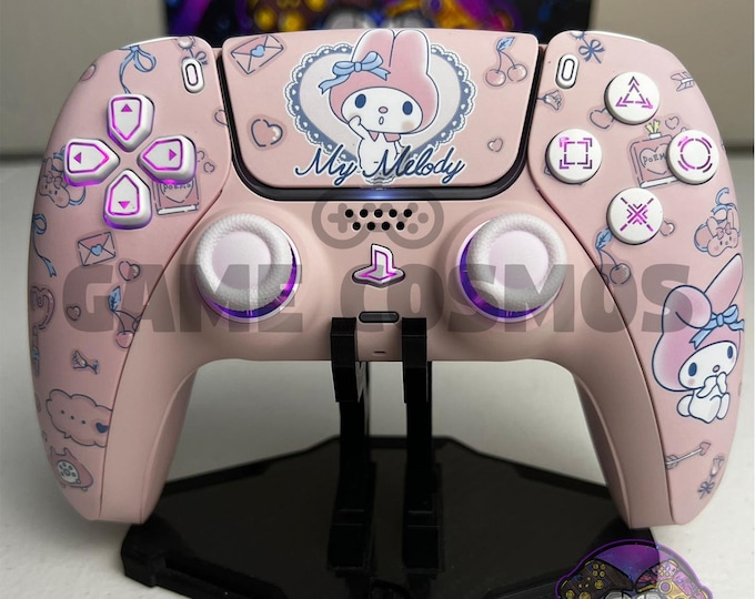 Cute Cartoon Theme RGB LED Sakura Pink Custom Wireless Controller for ...