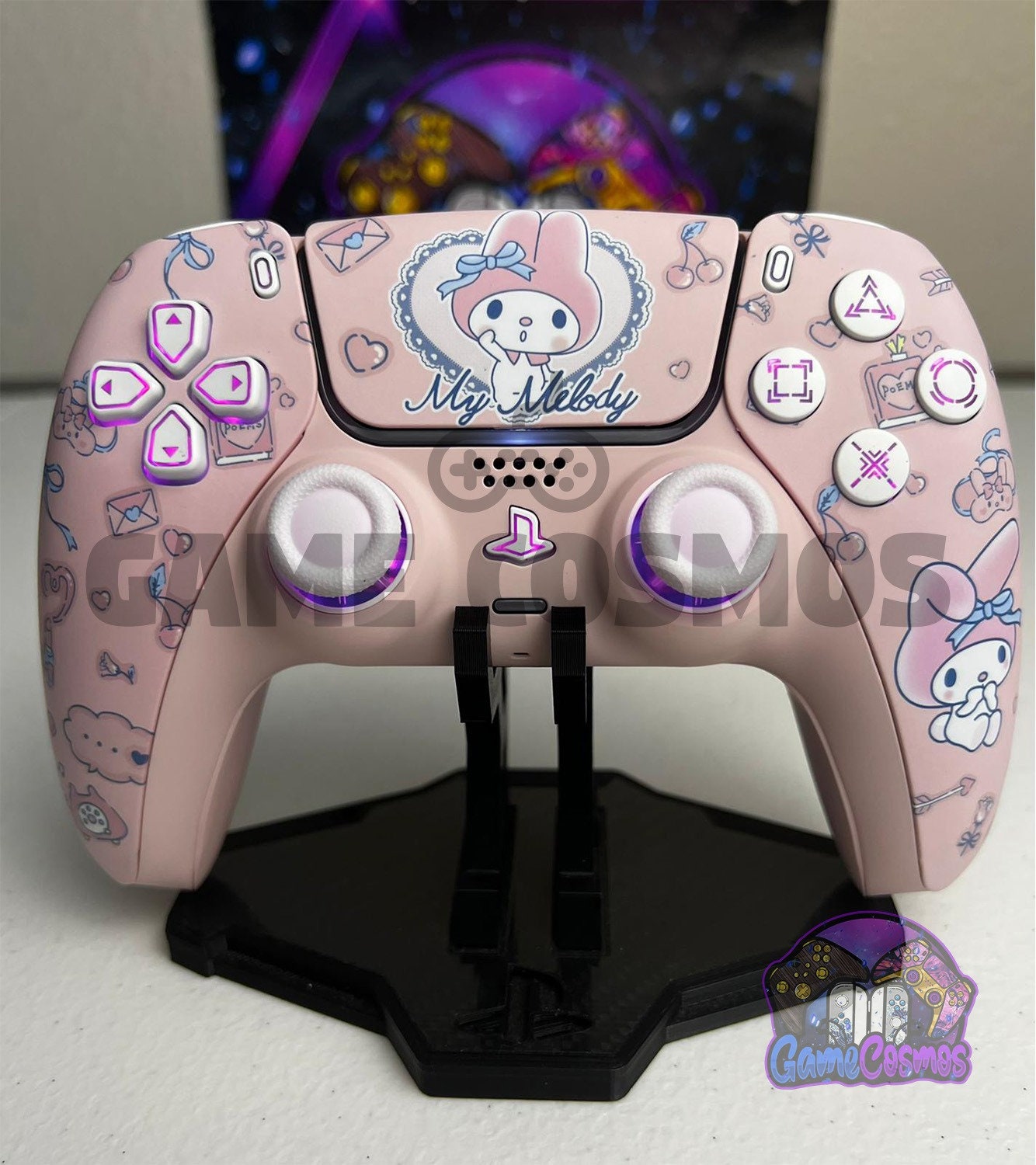 Cute Cartoon Theme - RGB LED - Sakura Pink - Custom Wireless Controller ...