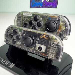 Transparent Smoke Clear - Black Accents - Custom Joycons for the ...
