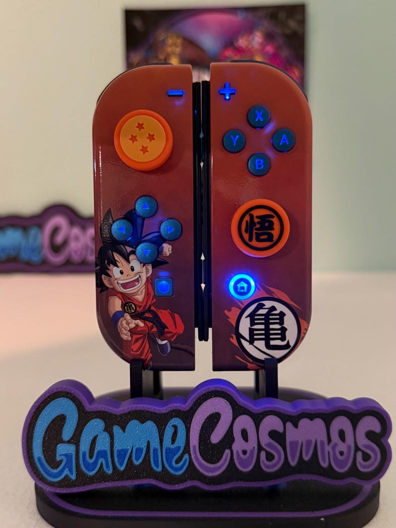 Anime Manga - RGB LED - Glossy Gradient Orange - Custom Joycons for the ...
