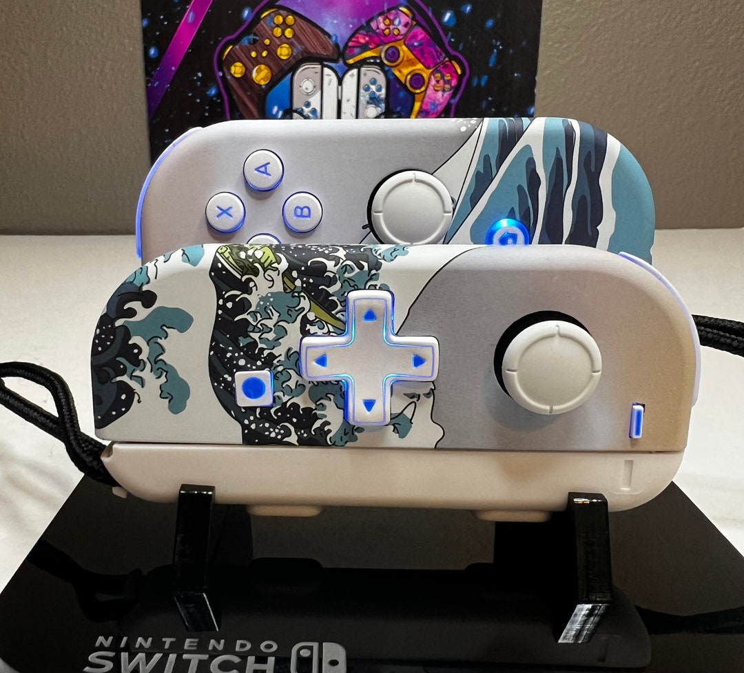 Tema Kanagawa LED RGB Joycons de Nintendo Switch con iluminación ...