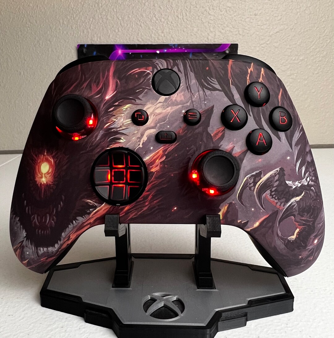 Dragon Theme - RGB LED - Custom Wireless Controller for Xbox or PC - Etsy