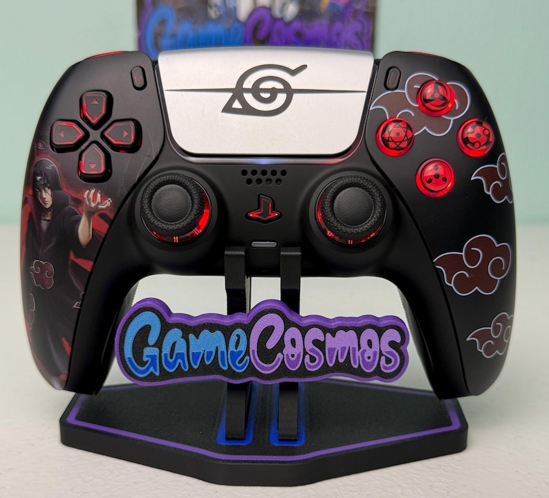 Anime Manga - Red Clouds - RGB LED - Custom Wireless Controller for PS5 ...