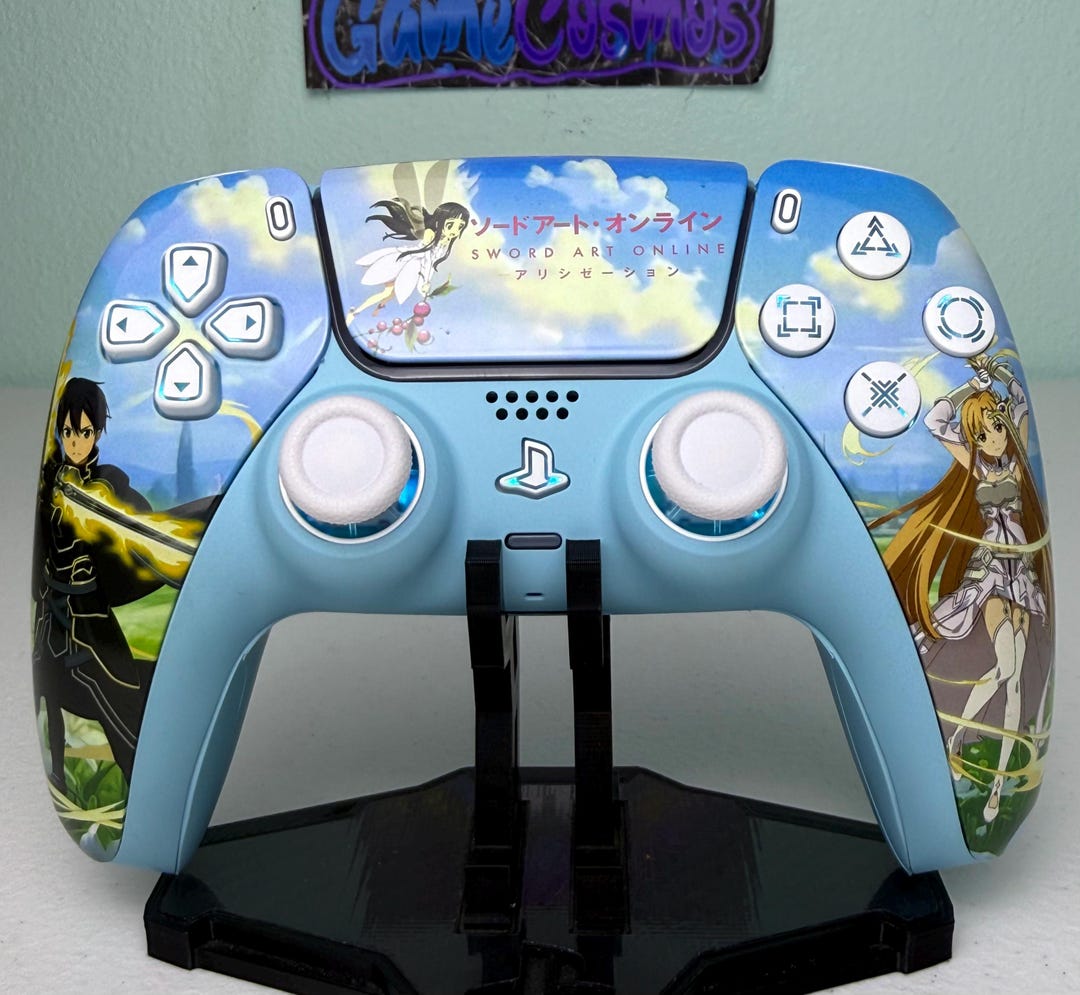Sword Art - Anime Manga - RGB LED - Custom Wireless Controller for PS5 ...