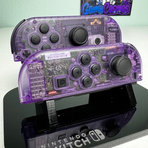 Atomic Purple Clear - Black Accents - Custom Joycons for the Nintend ...