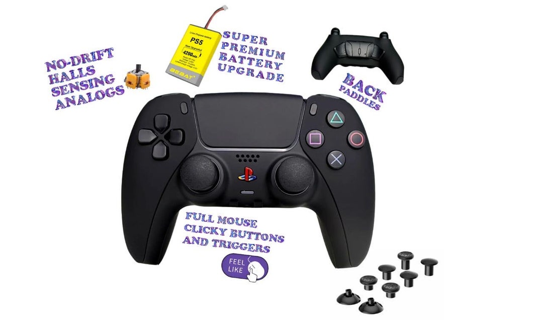 No-drift Halls Back Paddles Mouse Clicks Elite Battery Adjustable ...