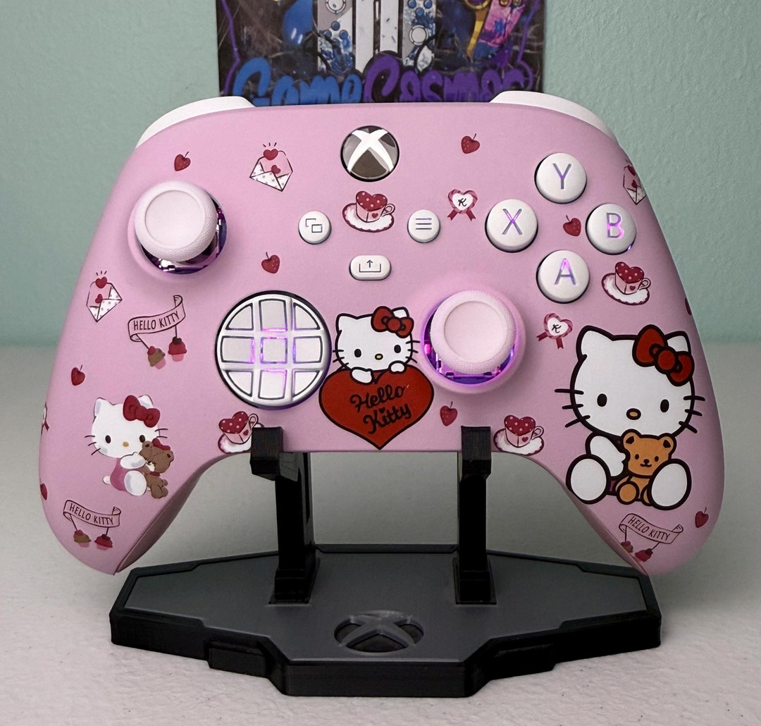 Cute Cartoon Kitty - RGB LED - Custom Wireless Controller for Xbox or ...