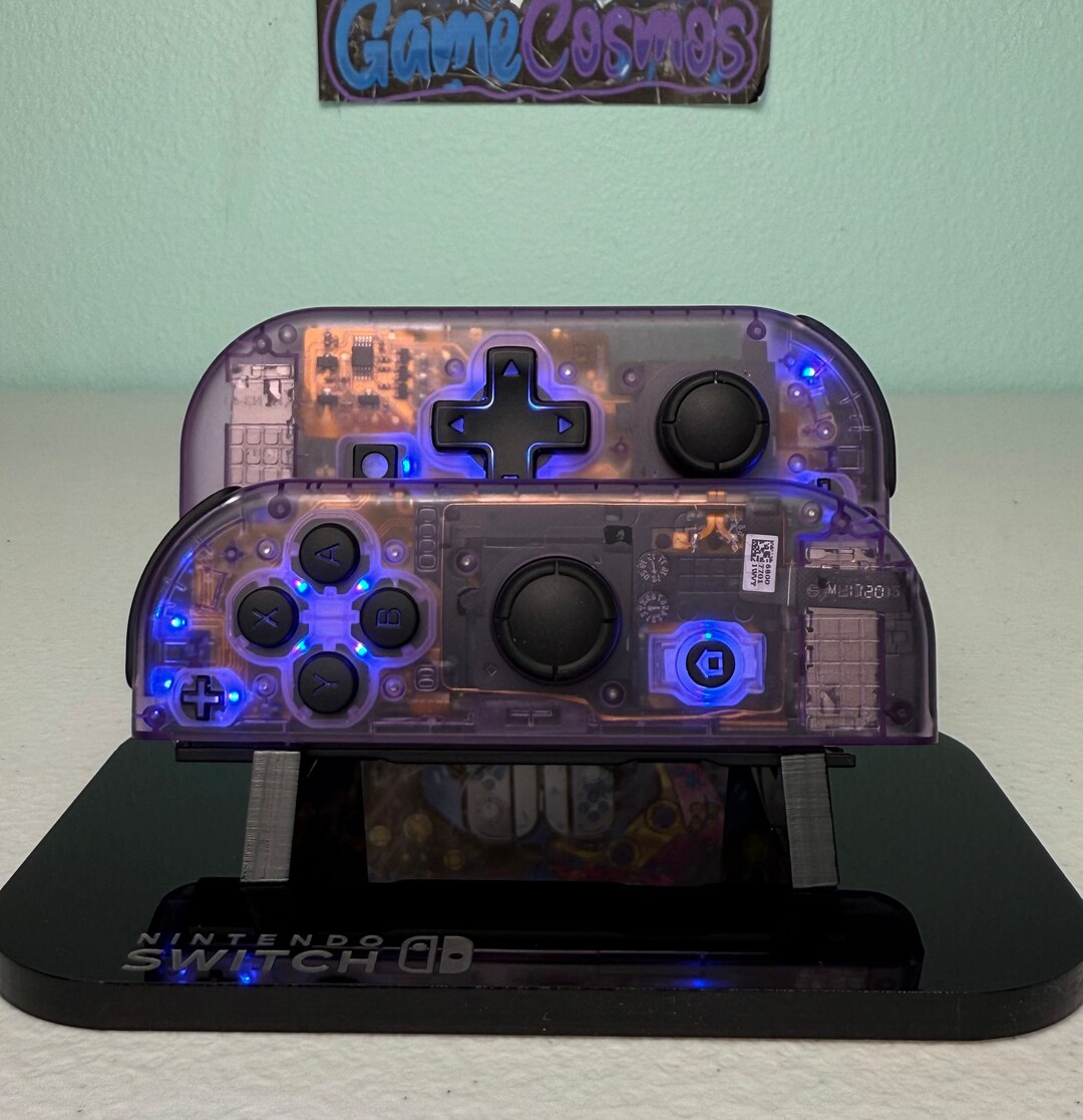 Atomic Purple - RGB LED - Black Accents - Custom Joycons for the ...