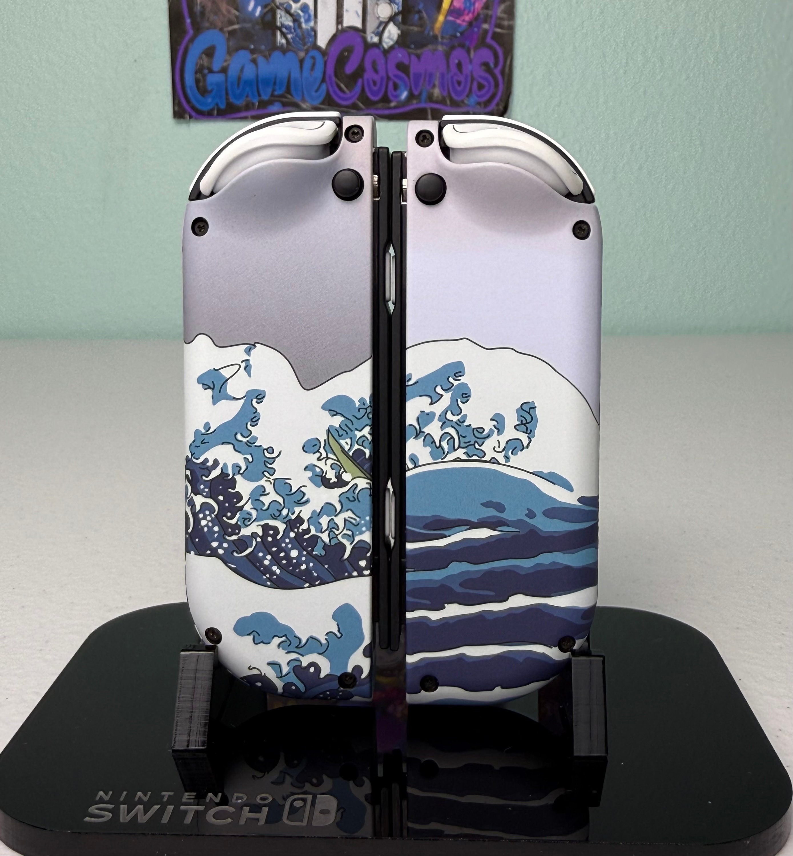 Great Wave Kanagawa - RGB LED - Custom Joycons for the Nintend Switch ...